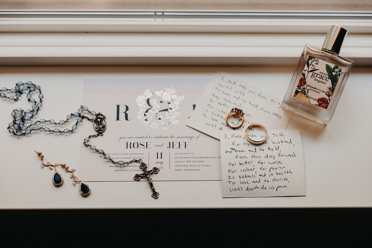 Rose & Jeff || Midnight Blue & Dusty Rose Catholic Wedding in ...