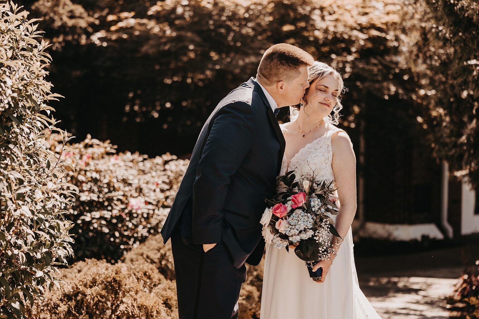 Rose & Jeff || Midnight Blue & Dusty Rose Catholic Wedding in ...